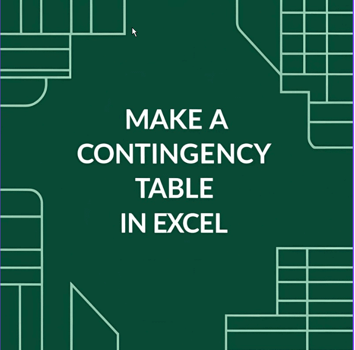 How to Make a Contingency Table (Crosstabs) in Excel - Excel Insider