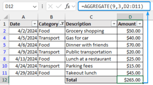How to Tally a Column in Excel (5 Simple Ways) - Excel Insider