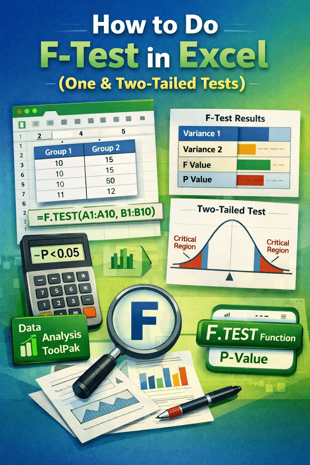 How to Do F-Test in Excel (One & Two-Tailed Tests) - Excel Insider