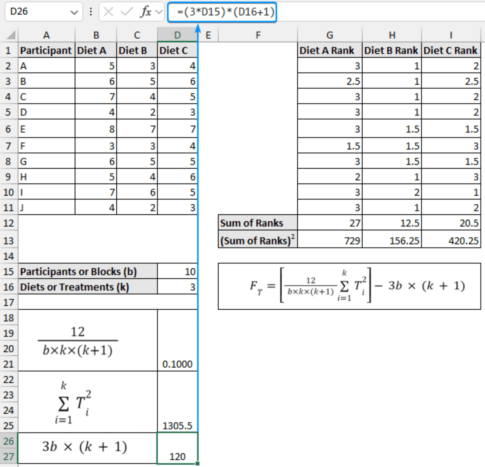 How to Perform the Friedman Test in Excel (with Detailed Steps) - Excel ...