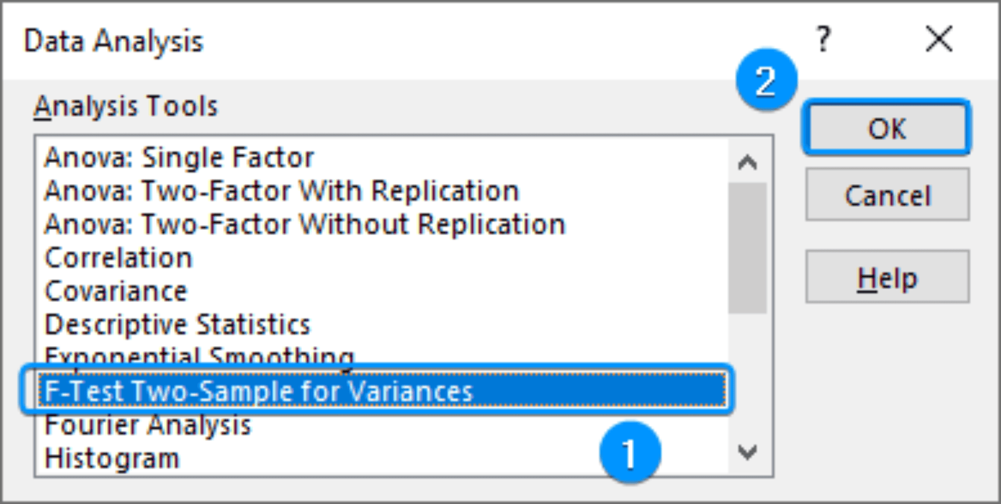 How To Do F Test In Excel One And Two Tailed Tests Excel Insider