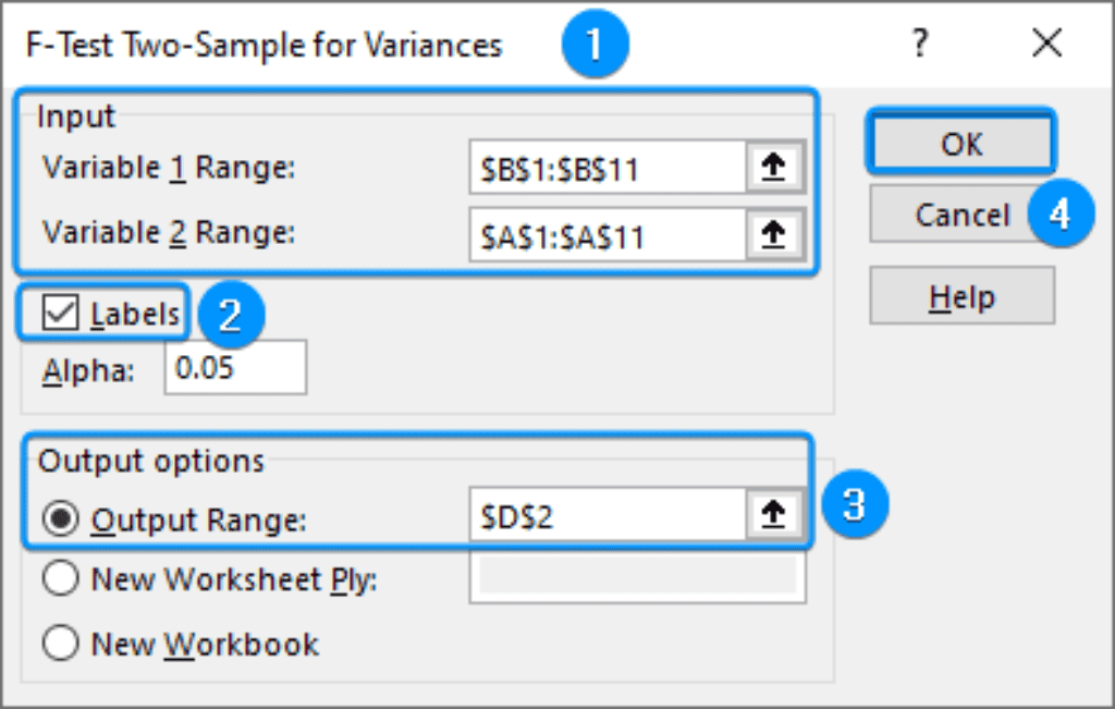 How to Do F-Test in Excel (One & Two-Tailed Tests) - Excel Insider