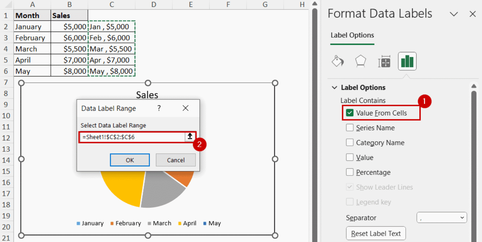How to Format Data Labels in Excel (for 6 Different Parameters) - Excel Insider