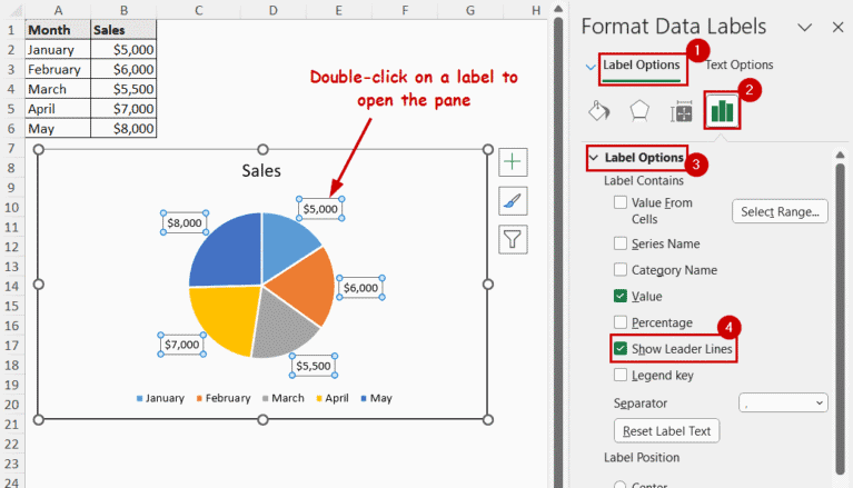 How to Format Data Labels in Excel (for 6 Different Parameters) - Excel Insider