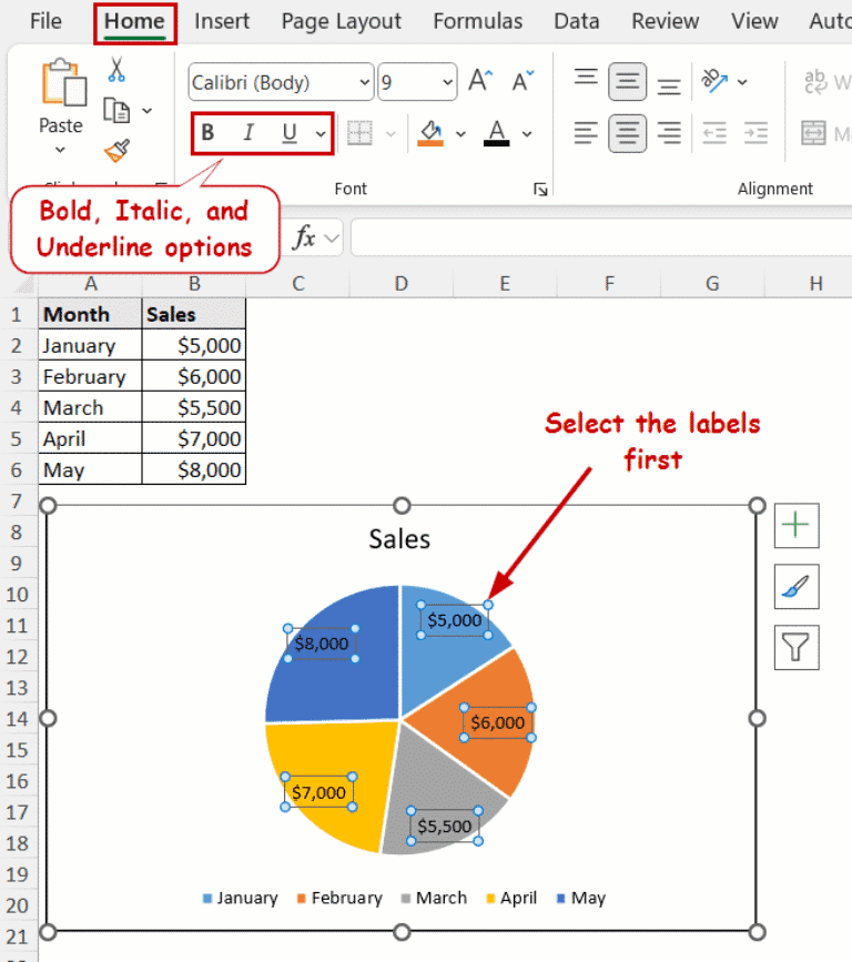 How to Format Data Labels in Excel (for 6 Different Parameters) - Excel ...