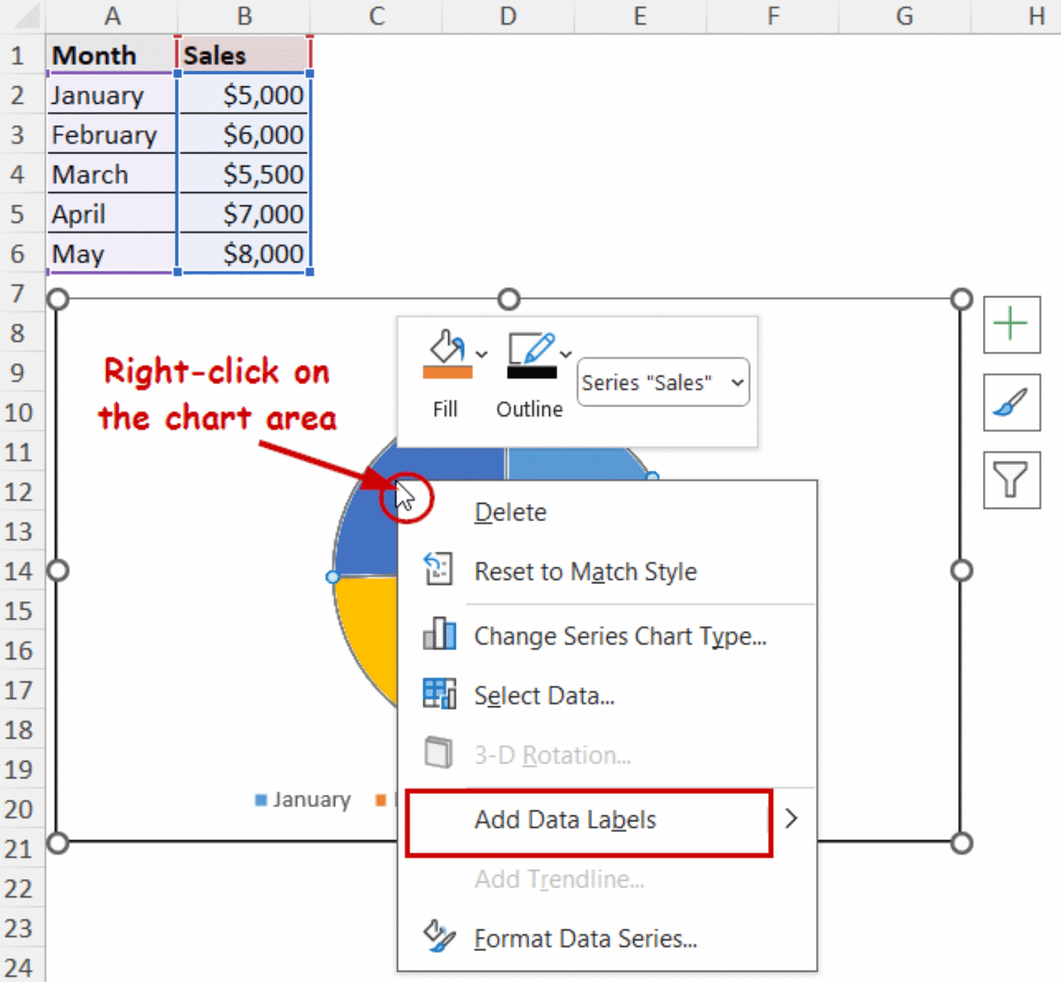 How to Create Outside End Data Labels in Excel (3 Quick Methods) - Excel Insider