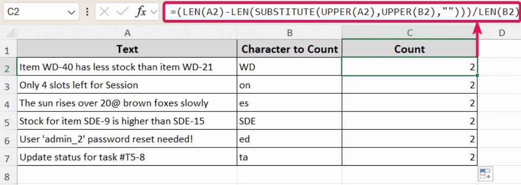 How to Count Specific Characters in Excel Cell (4 Easy Methods) - Excel ...