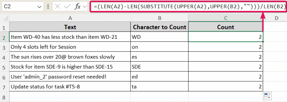 How to Count Specific Characters in Excel Cell (4 Easy Methods) - Excel Insider