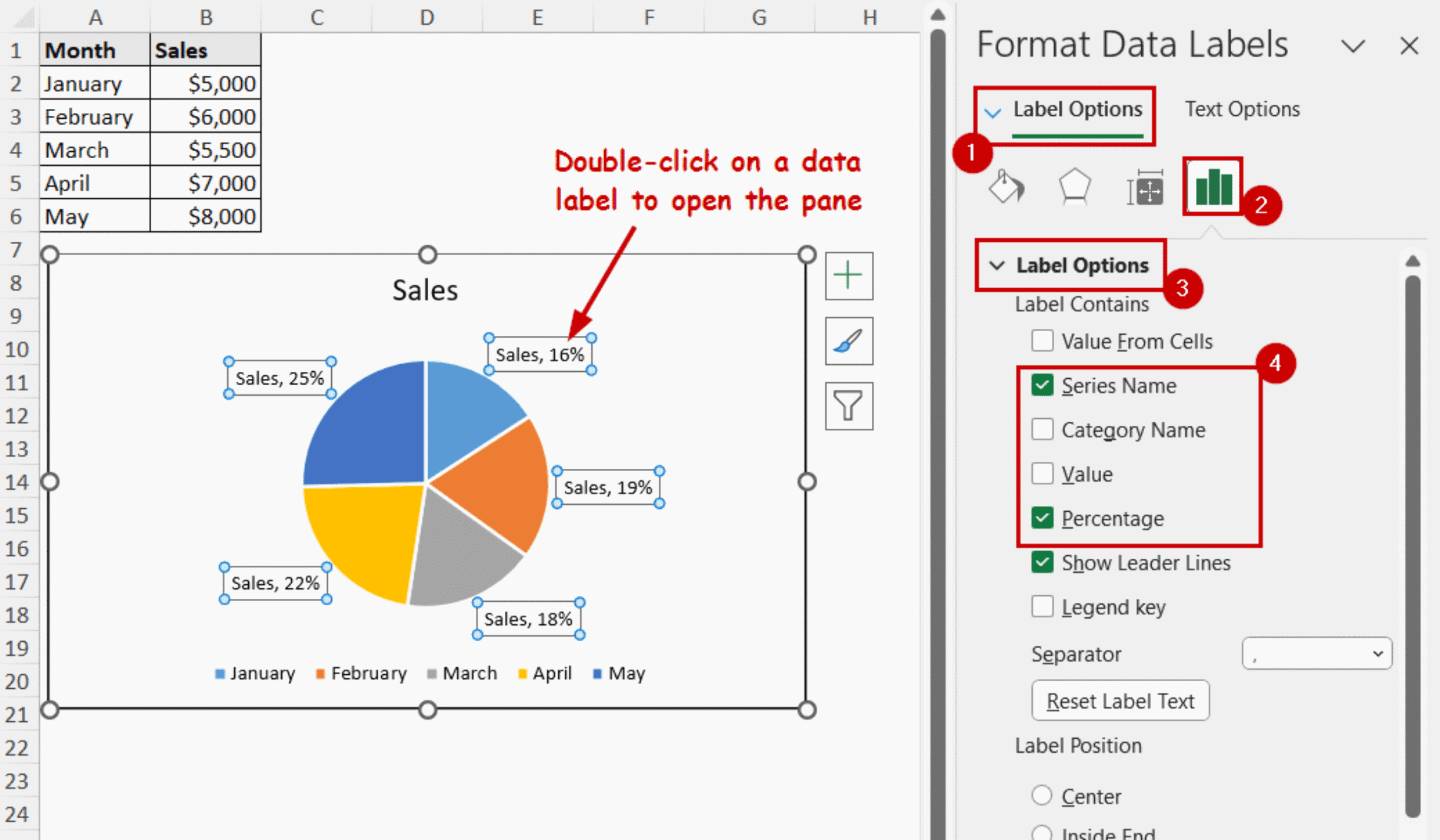 How to Format Data Labels in Excel (for 6 Different Parameters) - Excel Insider