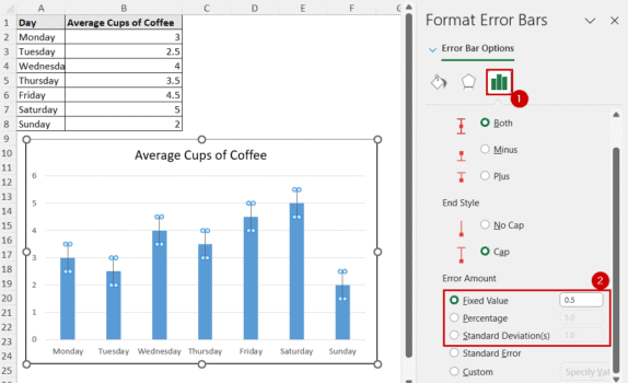 How to Add Error Bars in Excel (Including Custom Options) - Excel Insider