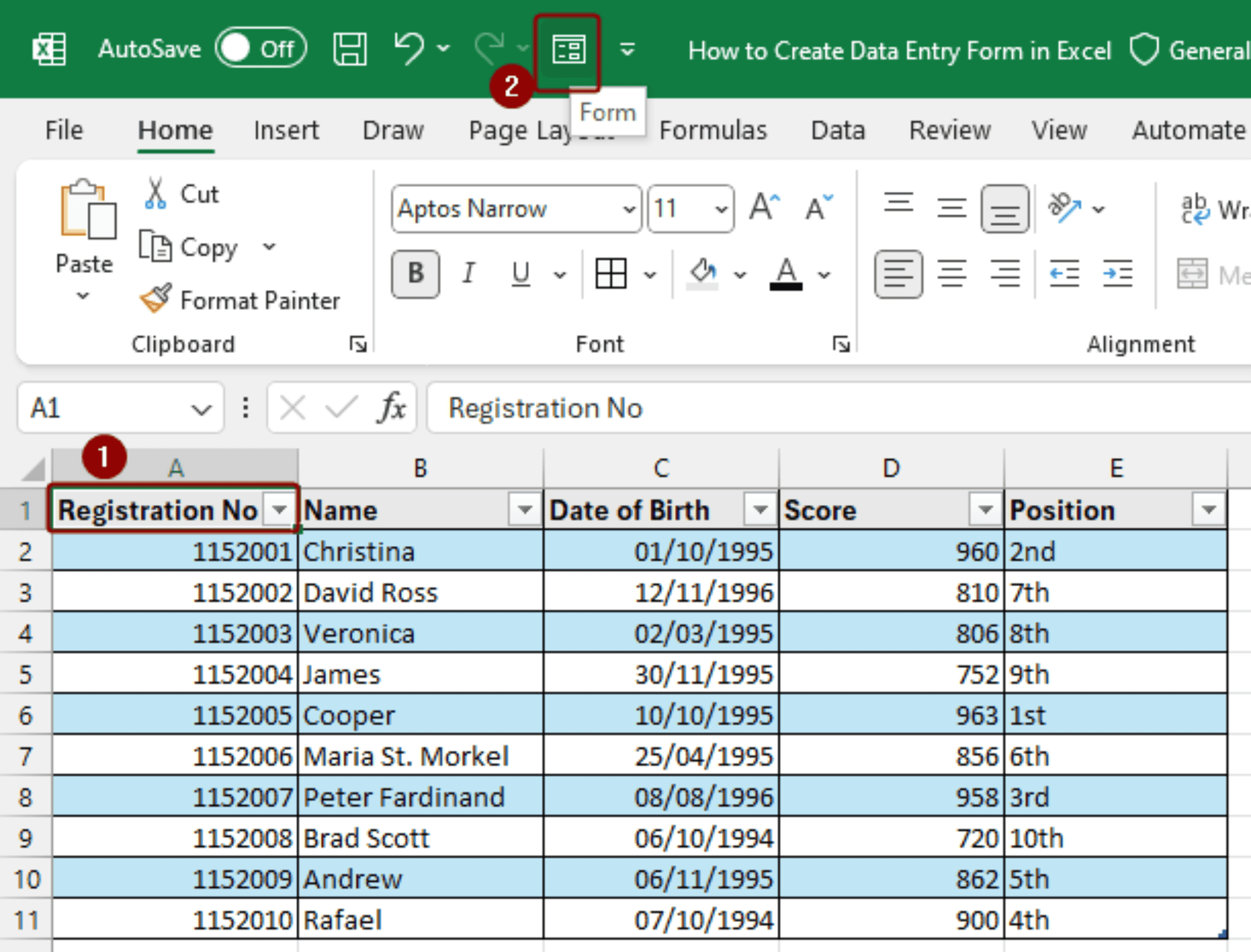 How to Create Data Entry Form in Excel (Step-by-Step Guide) - Excel Insider