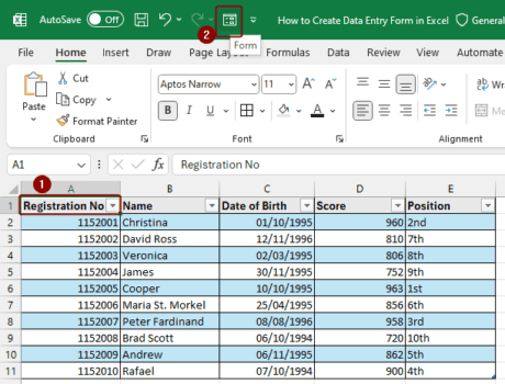 How to Create Data Entry Form in Excel (Step-by-Step Guide) - Excel Insider