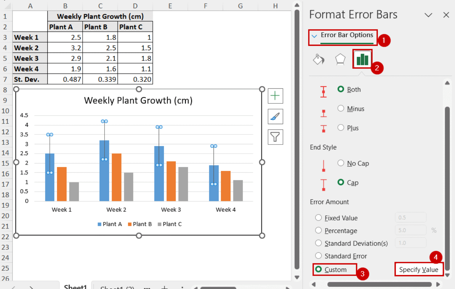 How to Add Individual Error Bars in Excel (Step-by-Step Guide) - Excel ...