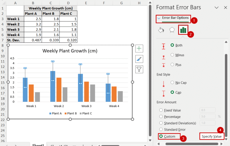 How to Add Individual Error Bars in Excel (Step-by-Step Guide) - Excel Insider