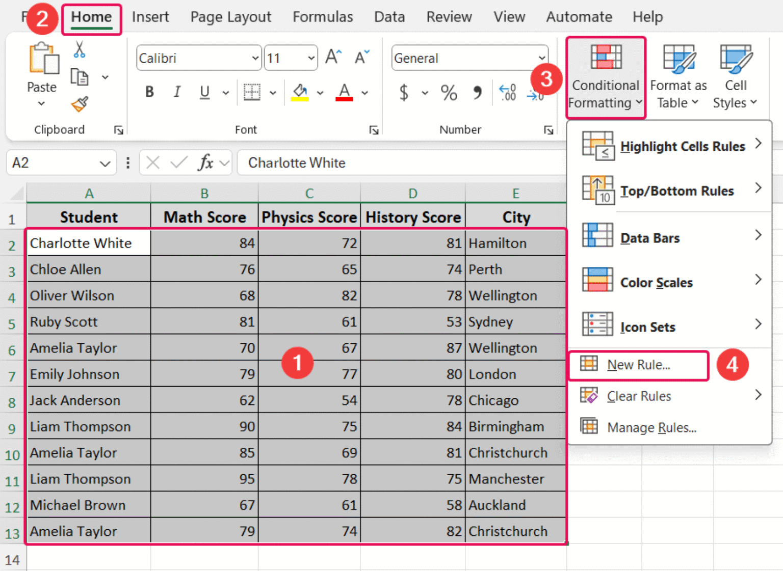 How To Apply Conditional Formatting To The Selected Cells 5 Ways Excel Insider