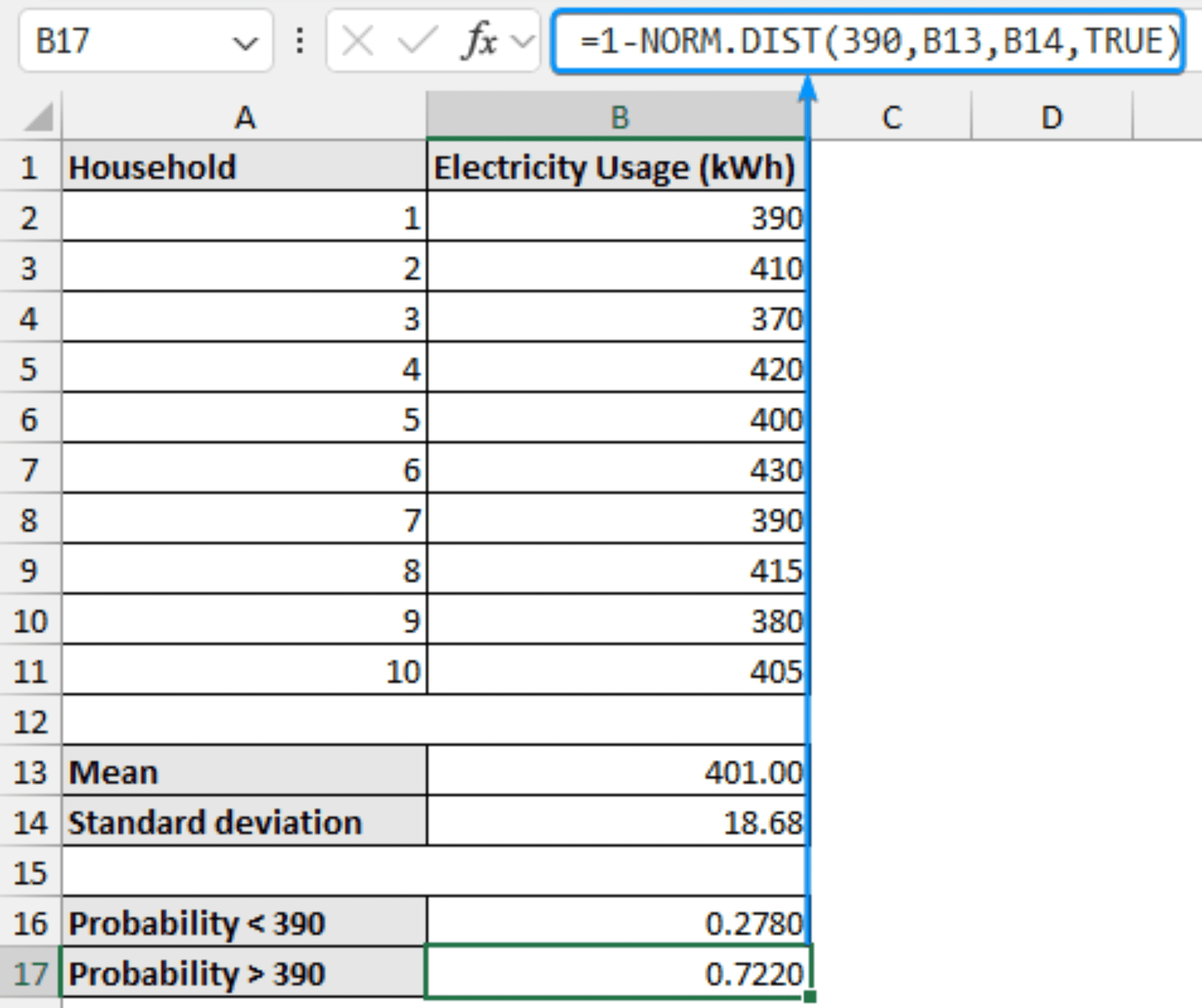 How to Calculate Normal Distribution Probabilities in Excel - Excel Insider