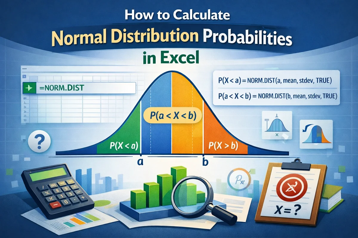 How to Calculate Normal Distribution Probabilities in Excel - Excel Insider