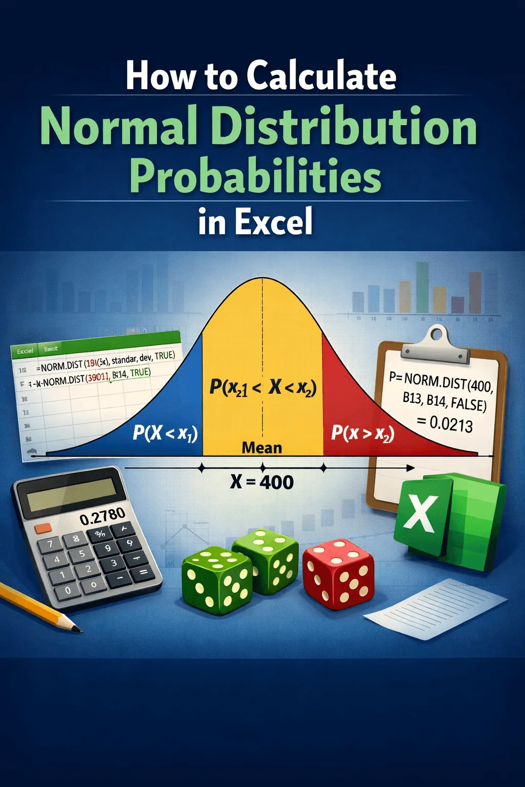 How to Calculate Normal Distribution Probabilities in Excel - Excel Insider