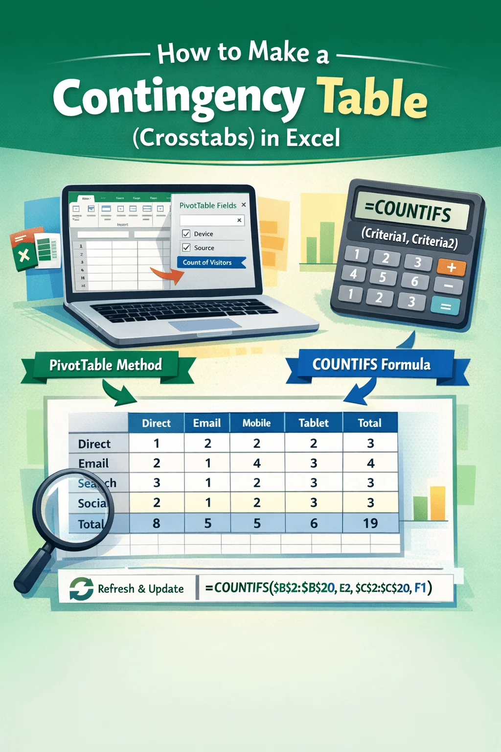 How to Make a Contingency Table (Crosstabs) in Excel - Excel Insider