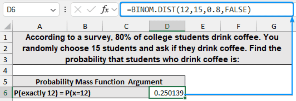 How to Calculate Binomial Probability in Excel (with Examples) - Excel ...