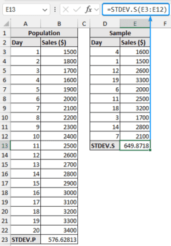 How to Calculate Standard Deviation in Excel (with Examples) - Excel Insider
