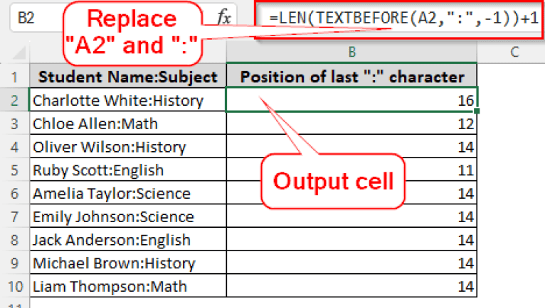 How To Find The Last Occurrence Of A Character In A String In Excel Excel Insider