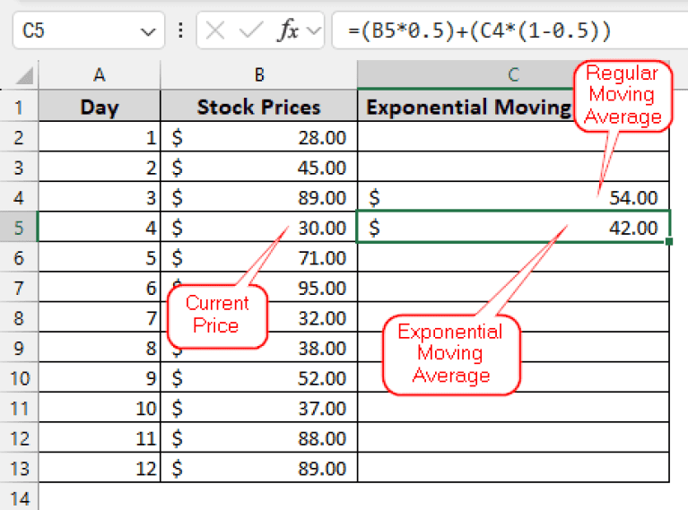 How to Calculate Exponential Moving Average in Excel (with Quick Steps ...