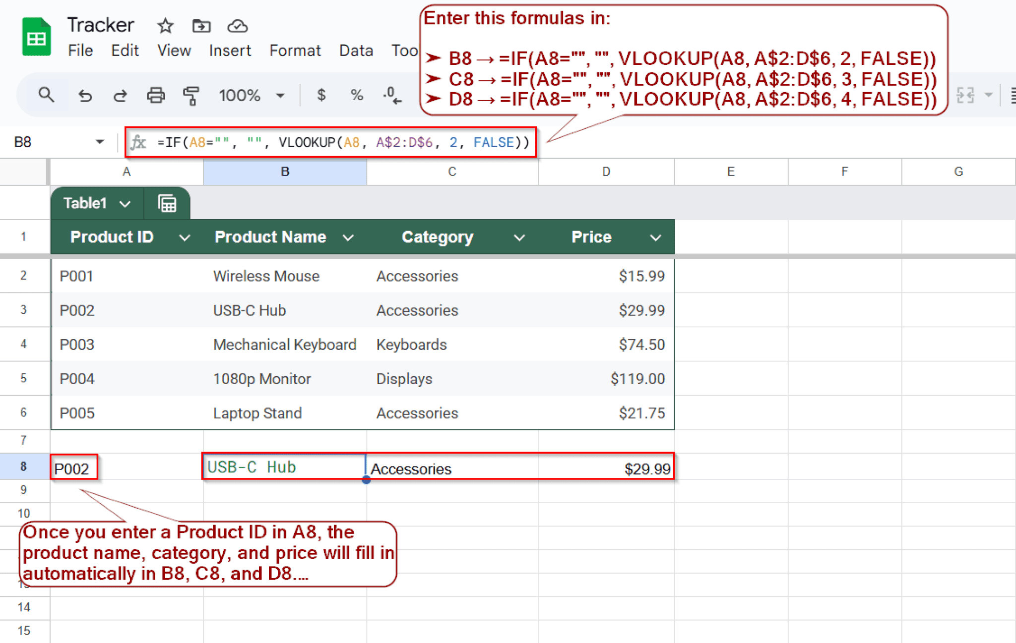 How to Autofill Cells in Google Sheets Based on Another Column - Excel Insider