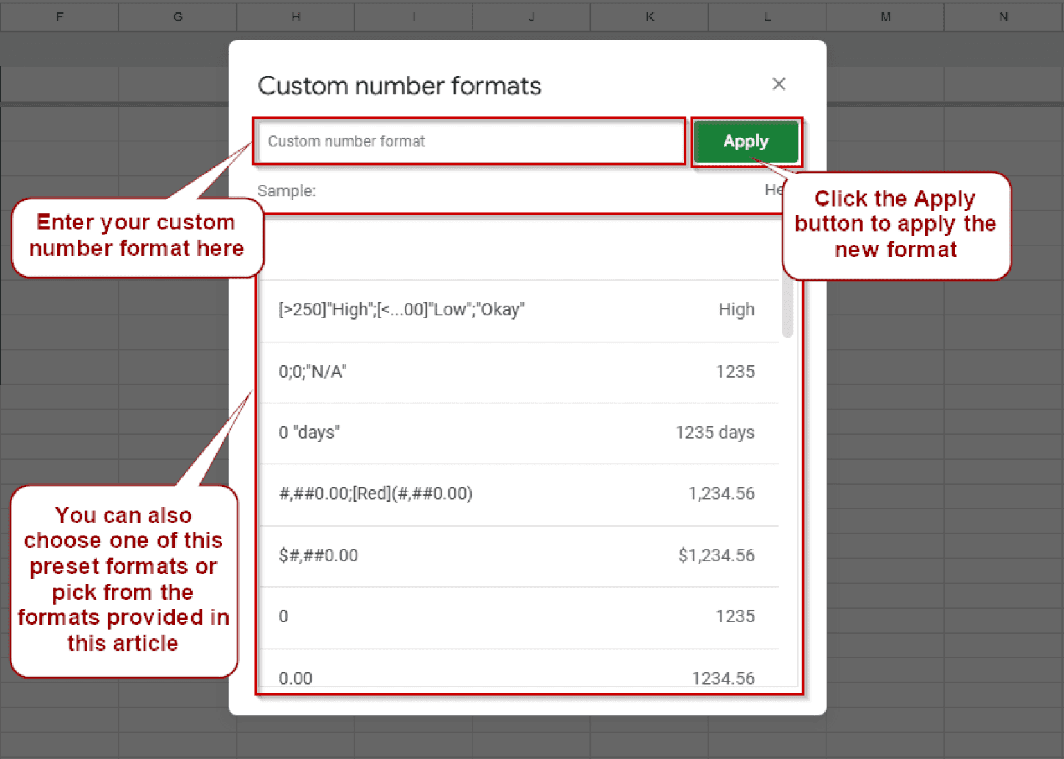 How to Use Custom Number Formats in Google Sheets - Excel Insider