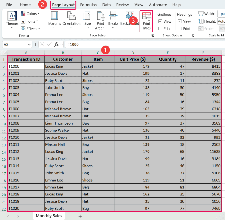 How To Print Excel Sheet With Rows And Columns 2 Simple Ways Excel Insider
