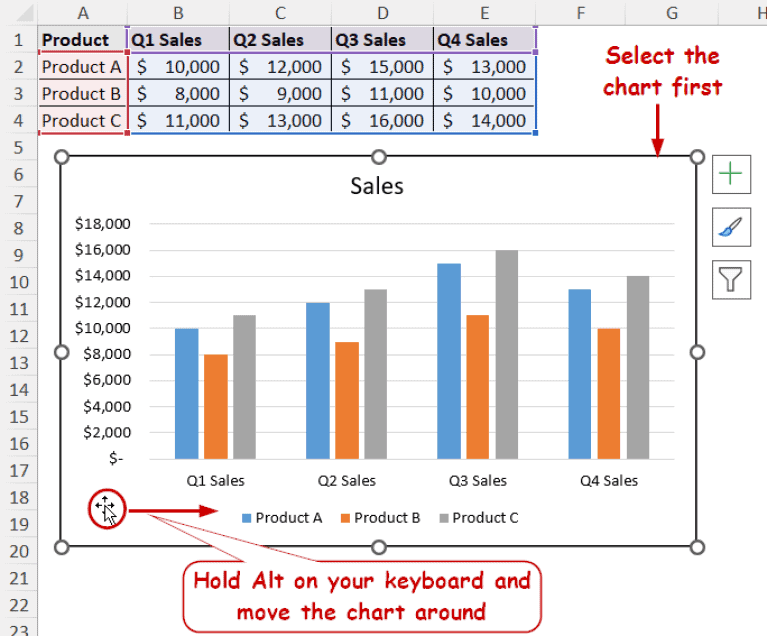 How to Left Align a Chart in Excel - Excel Insider