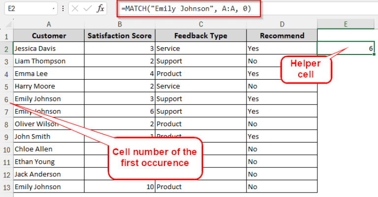 How To Find First Occurrence Of A Value In A Column In Excel Excel