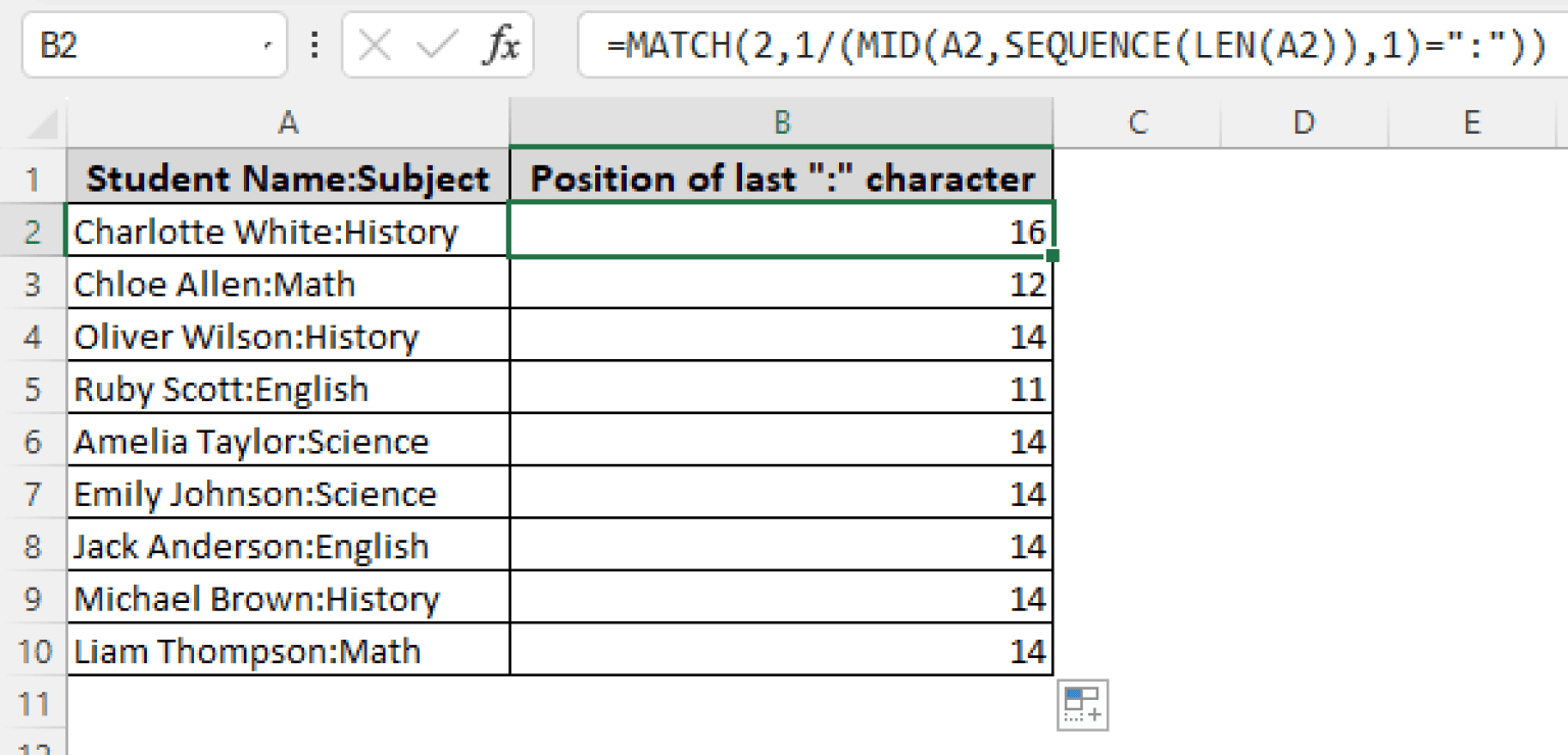 How to Find the Last Occurrence of a Character in a String in Excel - Excel Insider
