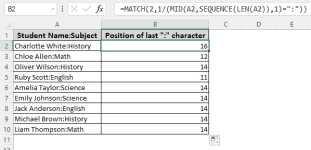 How to Find the Last Occurrence of a Character in a String in Excel ...
