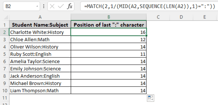 How to Find the Last Occurrence of a Character in a String in Excel - Excel Insider