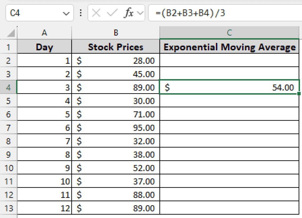 How to Calculate Exponential Moving Average in Excel (with Quick Steps ... How to Calculate Exponential Moving Average in Excel (with Quick Steps ...