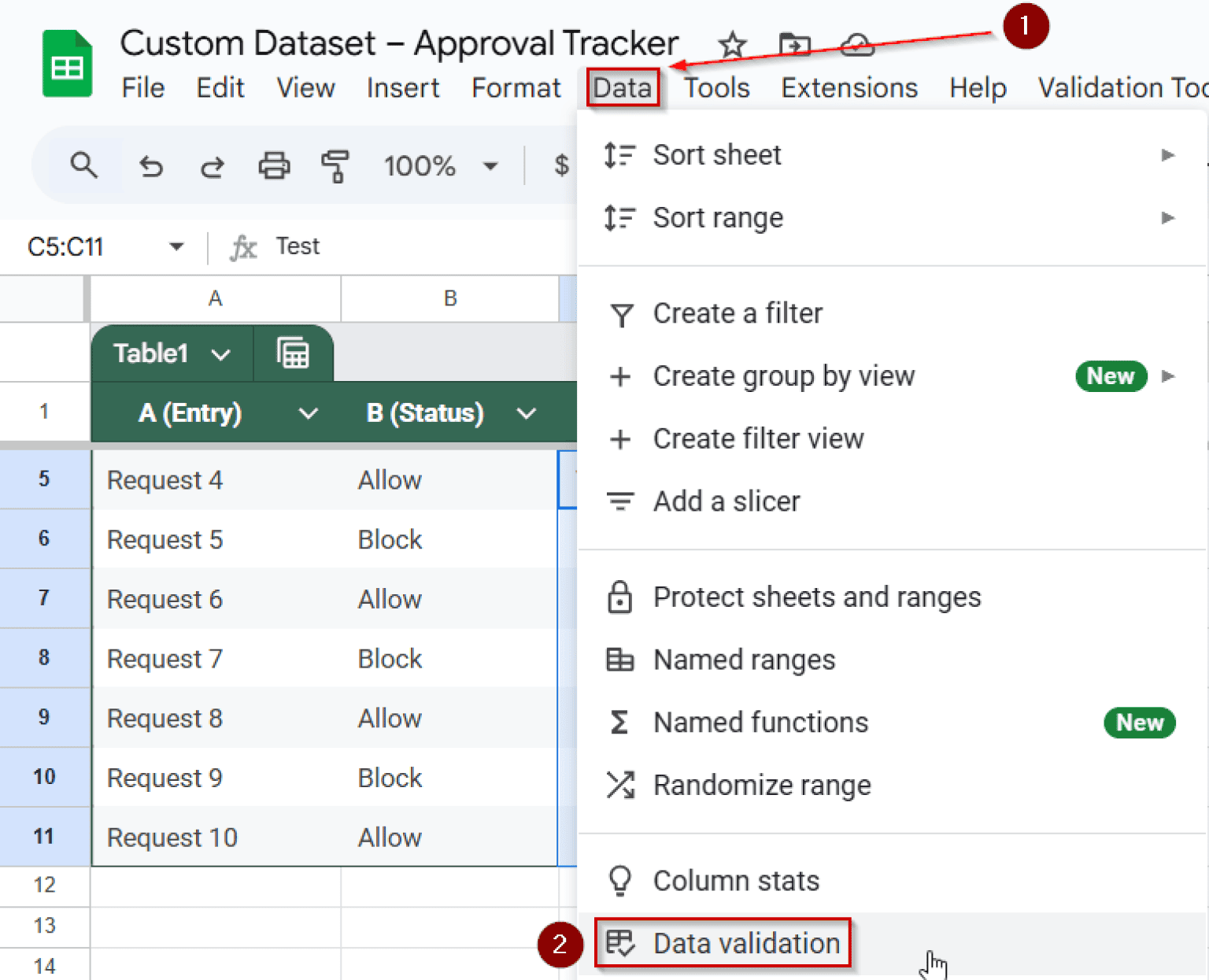 How to Use Data Validation Based on Another Cell in Google Sheets - Excel Insider