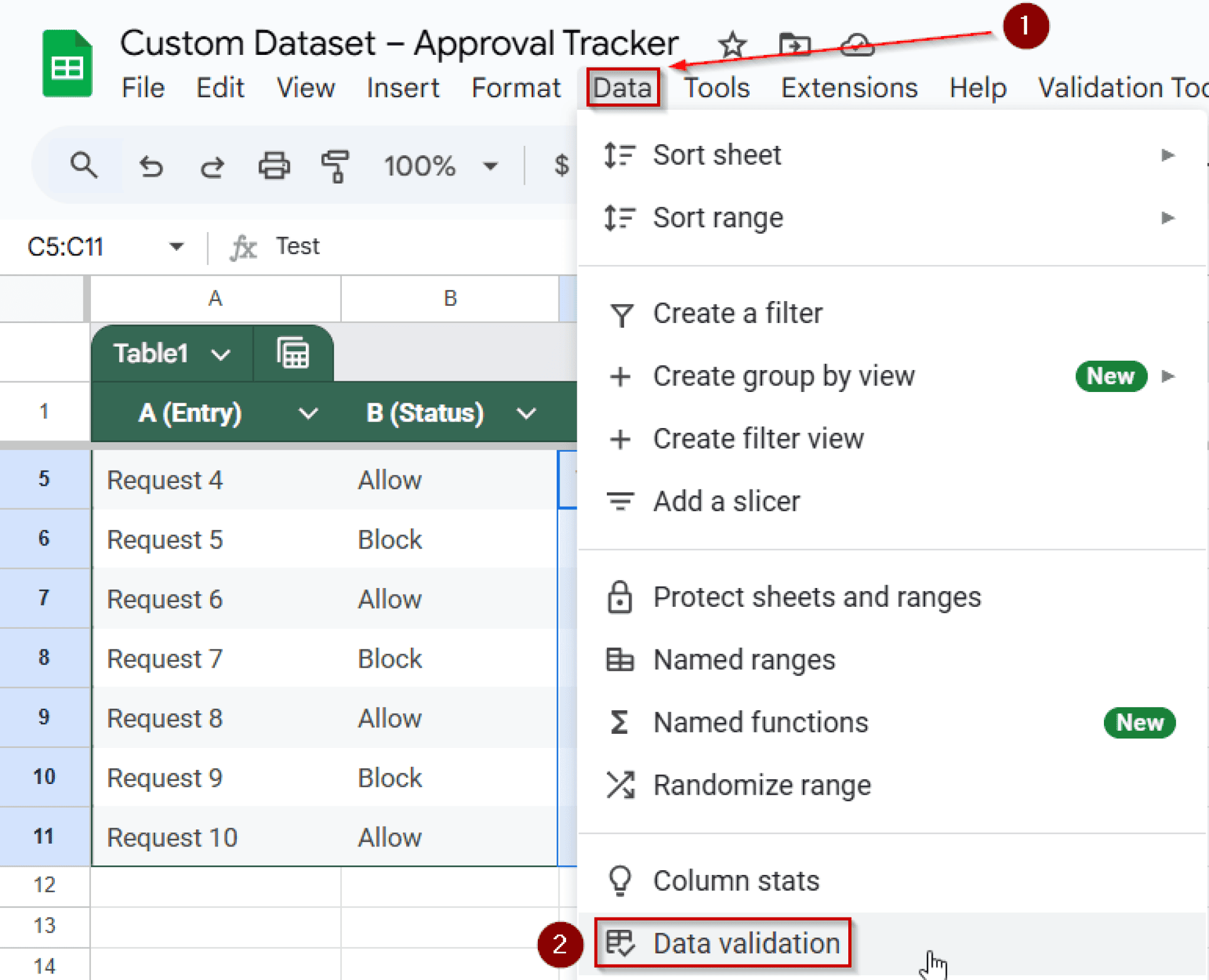 How to Use Data Validation Based on Another Cell in Google Sheets - Excel Insider