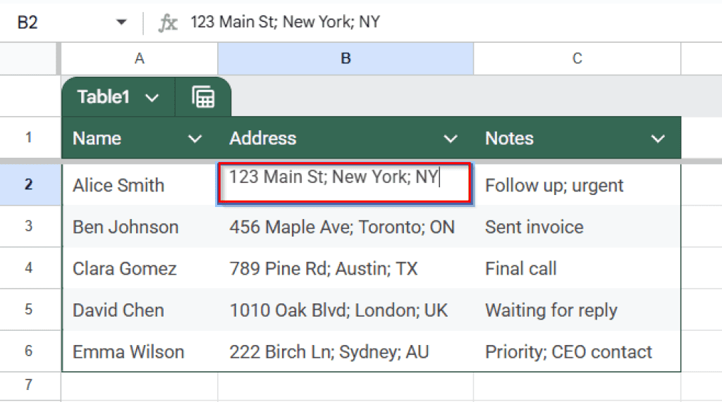 How to Go to the Next Line in Google Sheets in the Same Cell - Excel ...