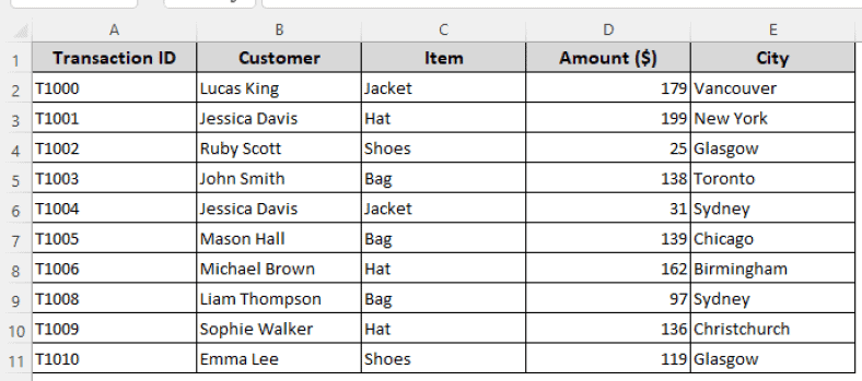 How to Remove Rows Containing Identical Transactions in Excel - Excel Insider
