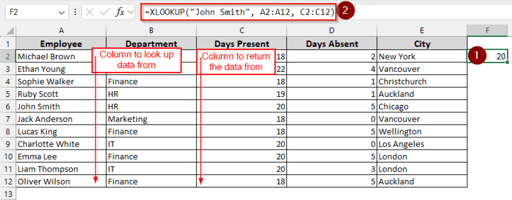 Lookup In One Column And Return Value Of Another Column In Excel Excel Insider