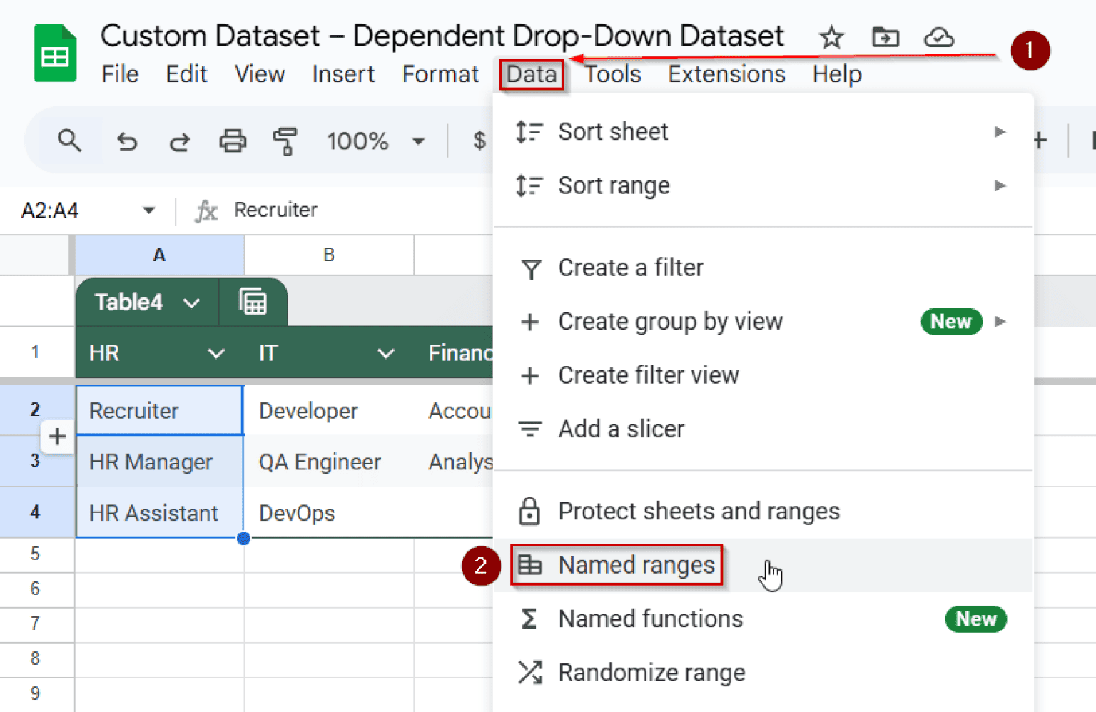 How to Create a Dependent Drop-Down List in Google Sheets - Excel Insider