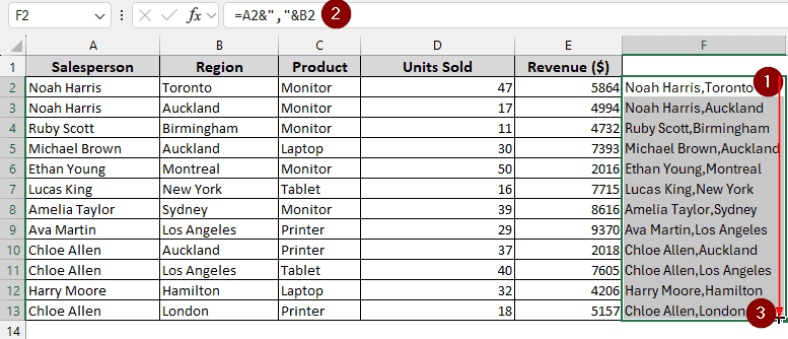 Combine Multiple Cells into One Separated by Comma in Excel - Excel Insider