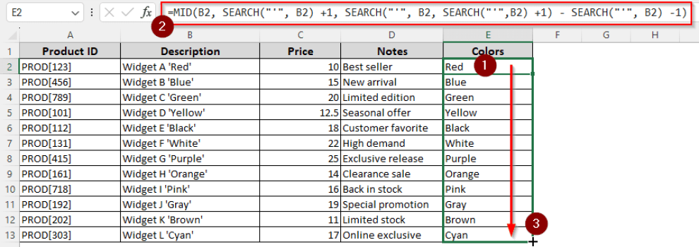 How to Extract Text Between Two Characters in Excel - Excel Insider