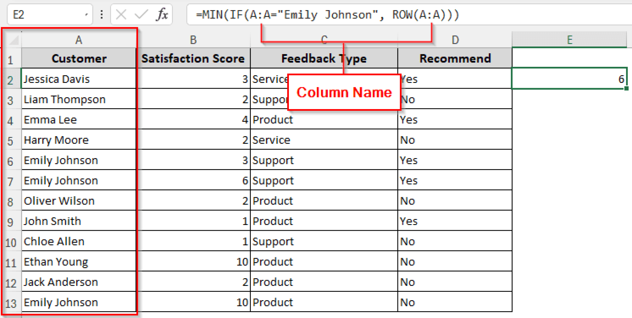 How To Find First Occurrence Of A Value In A Column In Excel Excel