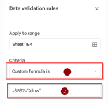 How to Use Data Validation Based on Another Cell in Google Sheets ...