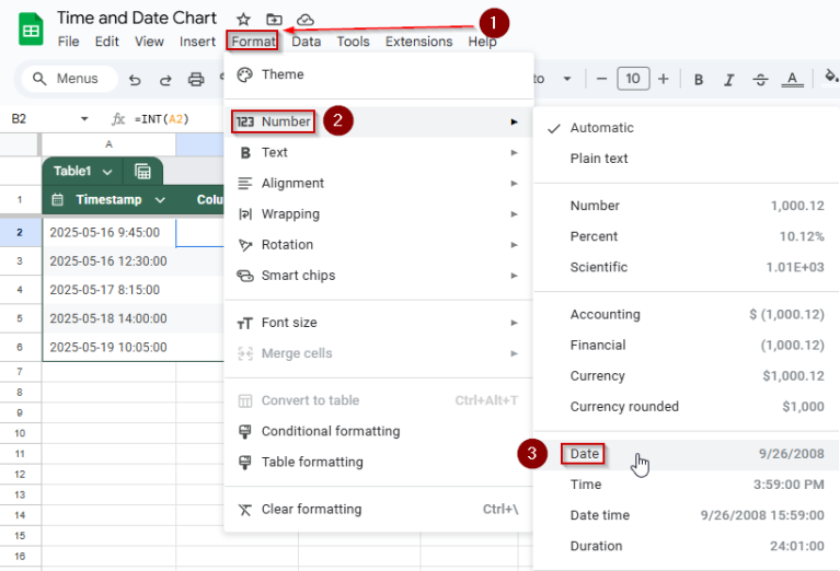 How to Convert Timestamp to Date in Google Sheets - Excel Insider