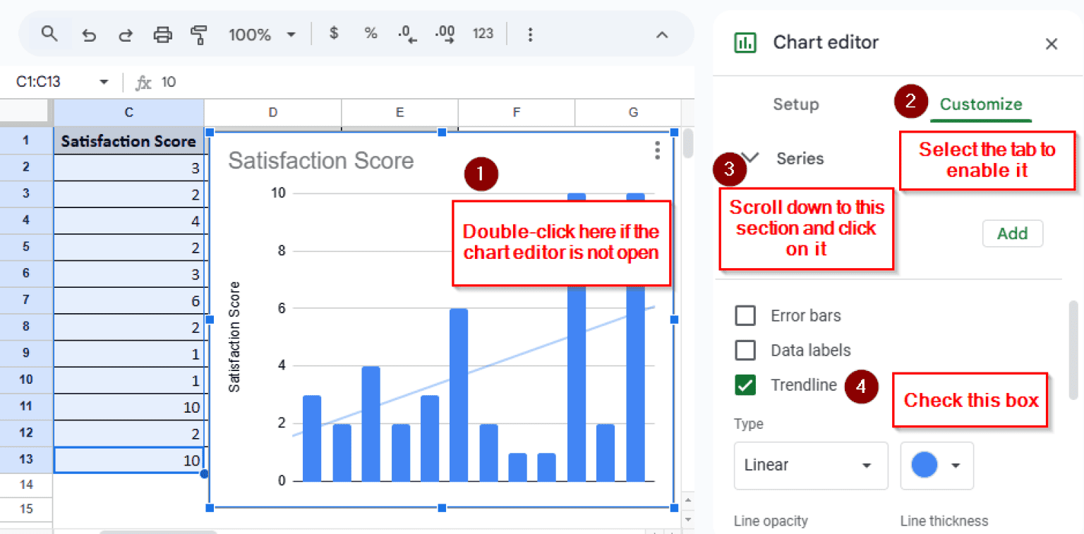 How to Add Trendline in Google Sheets - Excel Insider