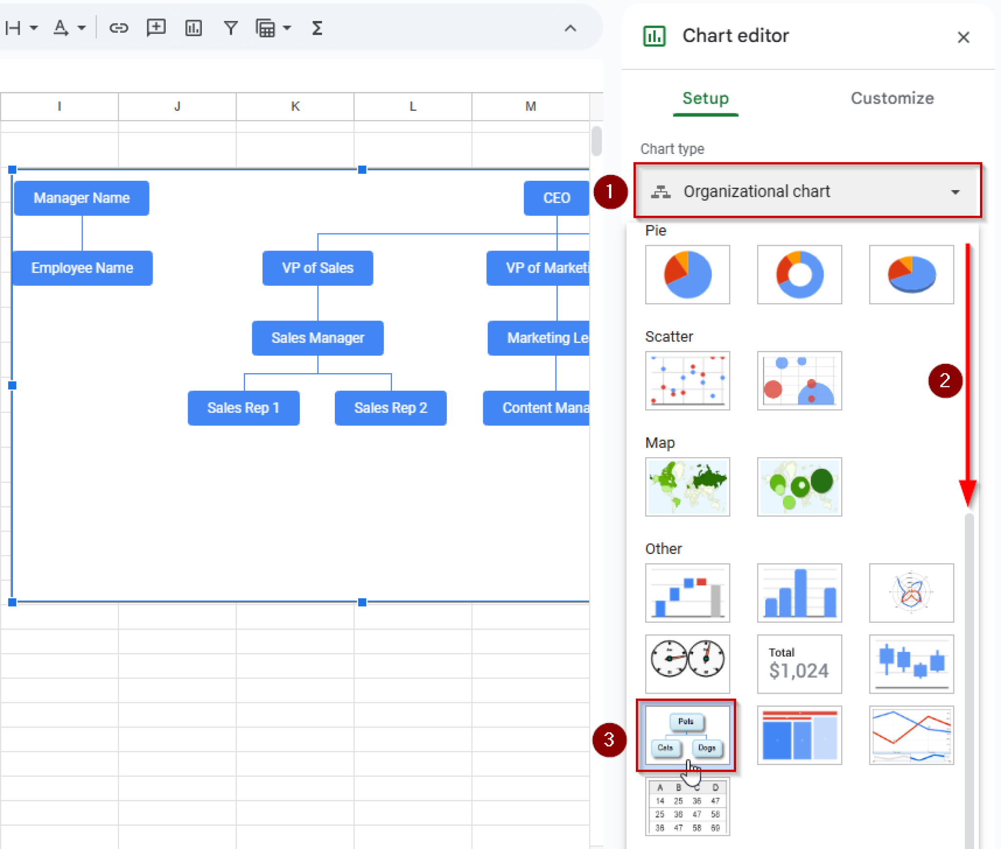 How to Create an Organizational Chart in Google Sheets - Excel Insider