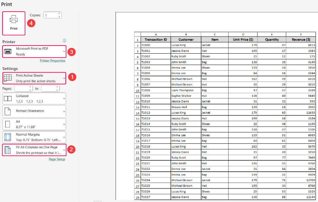 How To Print Excel Sheet With Rows And Columns 2 Simple Ways Excel
